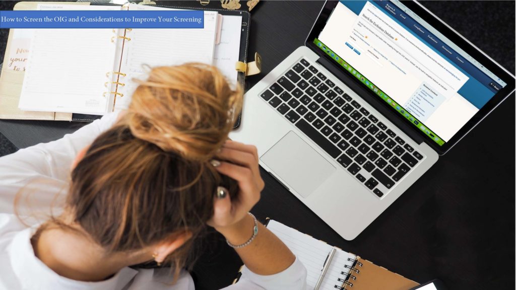 How to Screen the OIG LEIE